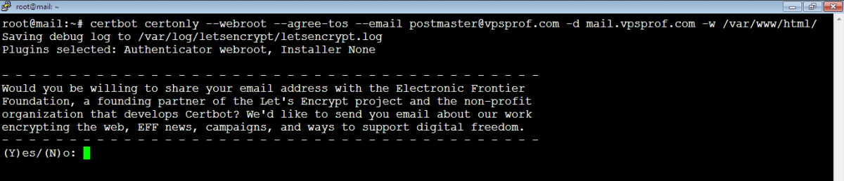TLS Certificate Installation