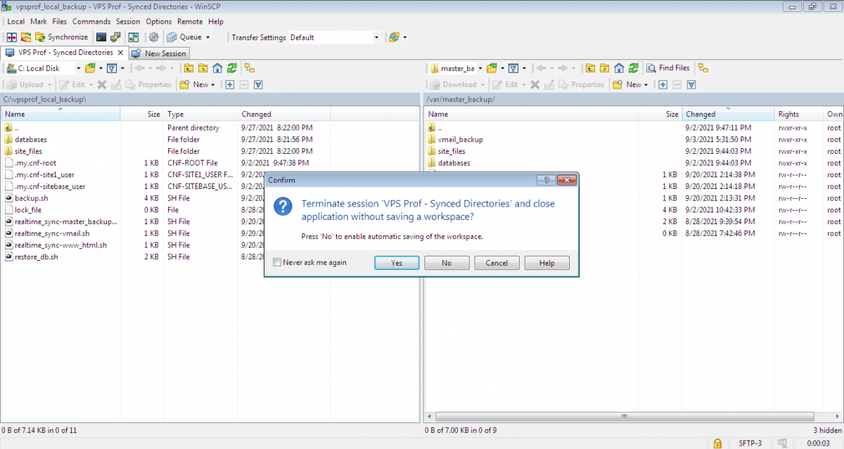 Sync Local Computer with Ubuntu via WinSCP - Keep a Backup on PC